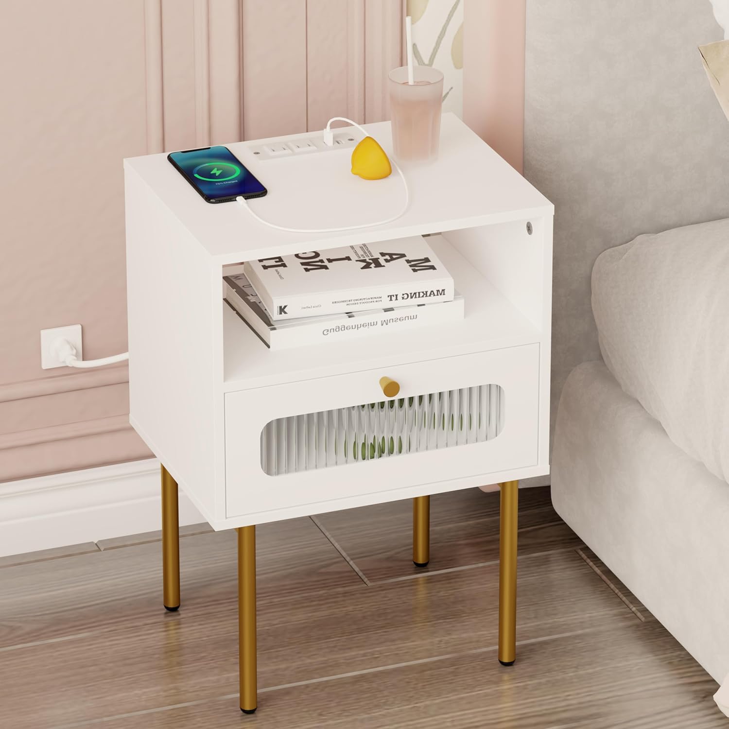 Nightstand Modern Beside Table Review - Fresh Space Decor